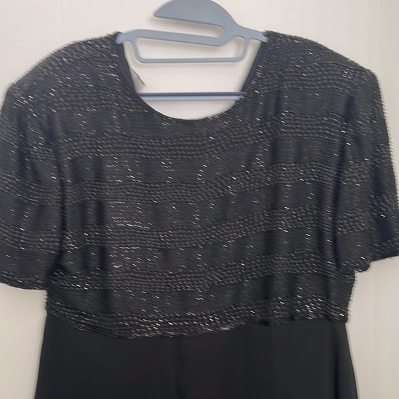 Talbots | Dresses | Talbots Mother Of The Bride Black Sequin Silk Dress ...